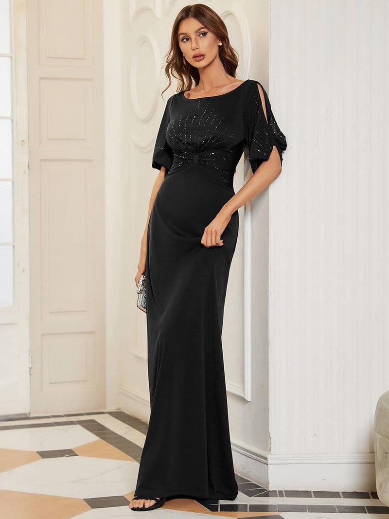 Short Sleeve Round Neck Bodycon Formal Dress - Ever-Pretty US