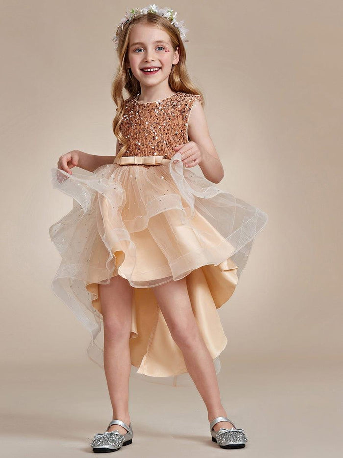 Adorable Polka with Sequin Bow Flower Girl Dresses - Ever-Pretty US